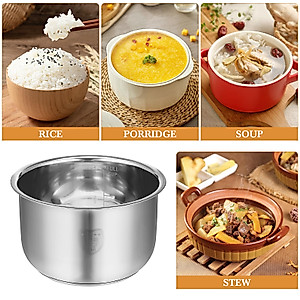 Ciieeo Inner Cooking Pot Universal Inner Pot Stainless Steel Inner Pot Rice Cooker Supply (Higher Bottom)