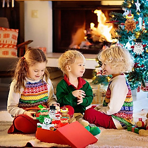 12Pcs Christmas Mini Porcupine Toys,Squeeze Toys Stress Relief Boys Balls Fidget Toy for Kids Christmas Party Favor,Christmas Decor(Christmas)