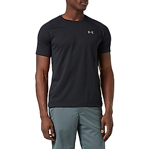 Under Armour Men's Streaker Short-Sleeve T-Shirt , Black (001)/Reflective , Large