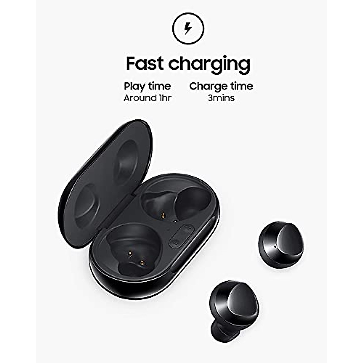 SAMSUNG Galaxy Buds+ Plus R175, True Wireless Earbuds Bluetooth 5.0 Wireless Charging Case, 10W Fast Wireless Qi Charging Pad Black – US Version (Renewed)