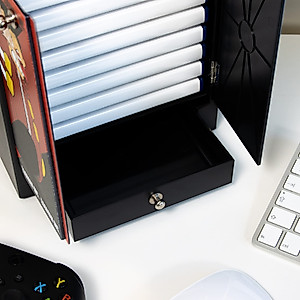 Numskull Official Sonic the Hedgehog Gaming Accessory Locker Storage Stand Holds 10 Games/DVDs–4 Controllers Headset & Accessories Durable Compact Organizer Official Sonic the Hedgehog Merchandise