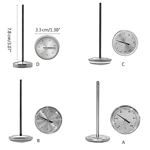 CAZSTYK Stainless Steel Milk Temperature Gauge Practical Kitchen for Baking