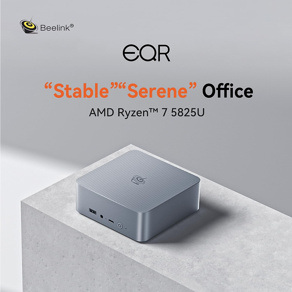 Beelink Mini PC, AMD Ryzen 7 5825U(6nm, 8C/16T) up to 4.5GHz, Mini Computer 16GB DDR4 RAM 500GB PCIe3.0x4 SSD, Micro PC 4K@60Hz Dual HDMI Display/WiFi6/BT5.2/Office/Home/HTPC/W-11 Pro