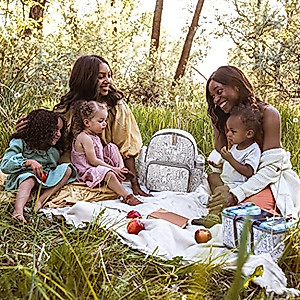 Petunia Pickle Bottom District Diaper Bag Backpack for On-The-Go Parents, Stylish, Spacious & Secure, Lightweight & Easy to Clean, Perfect for Everyday Use or Travel (Disney's Playful Pooh)