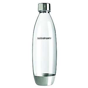 SodaStream 1L Slim Metal Carbonating Bottle, Single