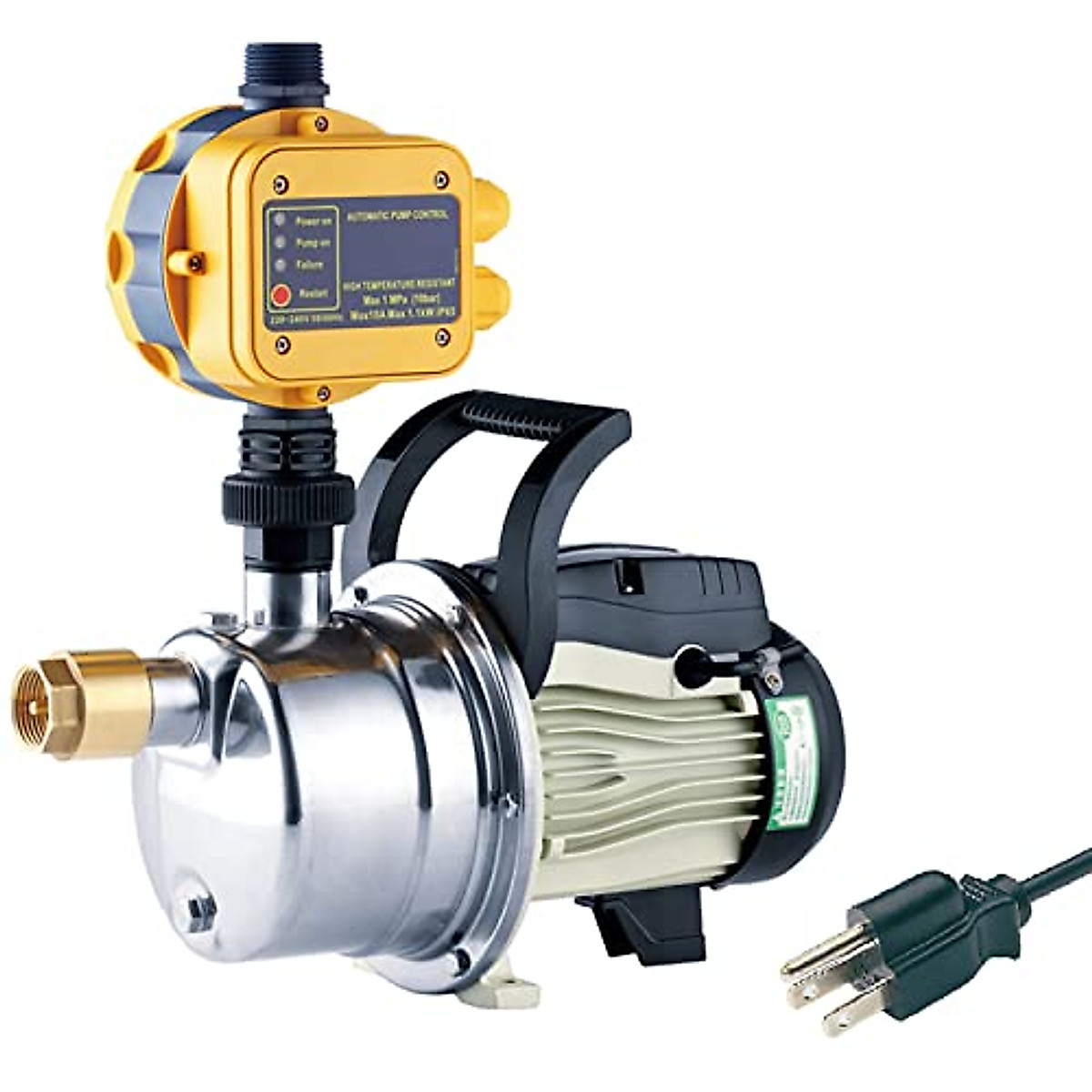 TDRSUPER 3/4 HP Shallow Well Pump with Smart Controller, 1056GPH, 110V, 550W Garden Water Pump, Automatic Booster System Pressurized Home, Garden, Lawn, Irrigation