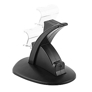 Controller Charger Station,Controller USB Charging Station Dock for DualShock with USB Charging Cable,Fast Charging Station for/Slim/with Blue LED Light(Black)