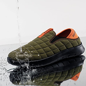 NORTIV 8 Men's Women's Hiking Slip-On Loafers Shoes Slippers Camping Moc Outdoor Indoor Walking Shoes Army Green SNUO226M, Size 7