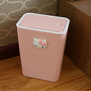 New Girls Lovely 11.03"(H) Square Home Kitty Waste Garbage Trash Can Bin