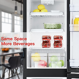 Soda Can Organizer for Refrigerator, Acrylic Rolling Can Organizer Dispenser, Auto Beverage Can Holder Rack, Can Storage Organizer, Can Drink Holder for Canned Food Beer 12oz Standard Cans