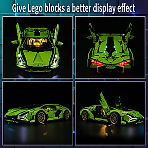 Vaodest LED Light for Lego 42107 Panigale V4R Motorcycle,Design and Configuration Compatible with Model 42107 (LED Light Only, Not Building Block Kit)