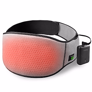 Runjoy Portable Heating Pad, Cordless and Rechargeable Heating Pad with 10000mAh Battery, 3 Heat Settings, Fast Heating and Adjustable Strap for Back Pain, Cramps, Neck and Shoulders