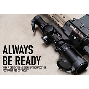 Monstrum 1-6x24 LPVO Rifle Scope with Offset Micro Red Dot Mount | Compatible with Vortex Venom/Viper/Fastfire/Docter Standard Red Dots