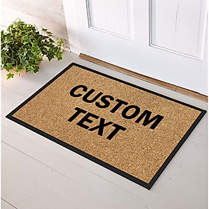 Artsbaba Funny Doormat Custom Personalized Door Mat Indoor Outdoor Entrance Floor Mat Front Door Rug Home Office Housewarming Welcome Mat