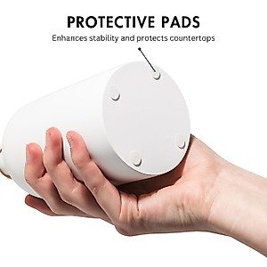 Yew Design - Matte White Soap Dispenser Set with Tray, 2 Pack 15oz Round Rustproof Liquid Hand Dish Soap Dispensers with Tray for Kitchen Sink, Countertop, and Bathroom