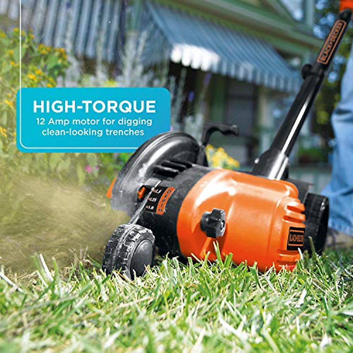 BLACK+DECKER 2-in-1 String Trimmer / Edger and Trencher, 12 -Amp (LE760FF)