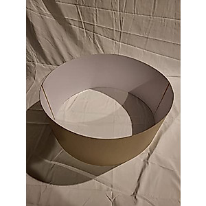 Collapsible Fabric Hat Box (White Large)