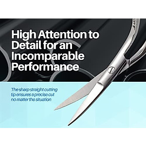 Bent Handle Curved Embroidery Scissors 6 Inch Curved Applique Scissors for Machine Embroidery & Fabric Stitches by Artman Instruments