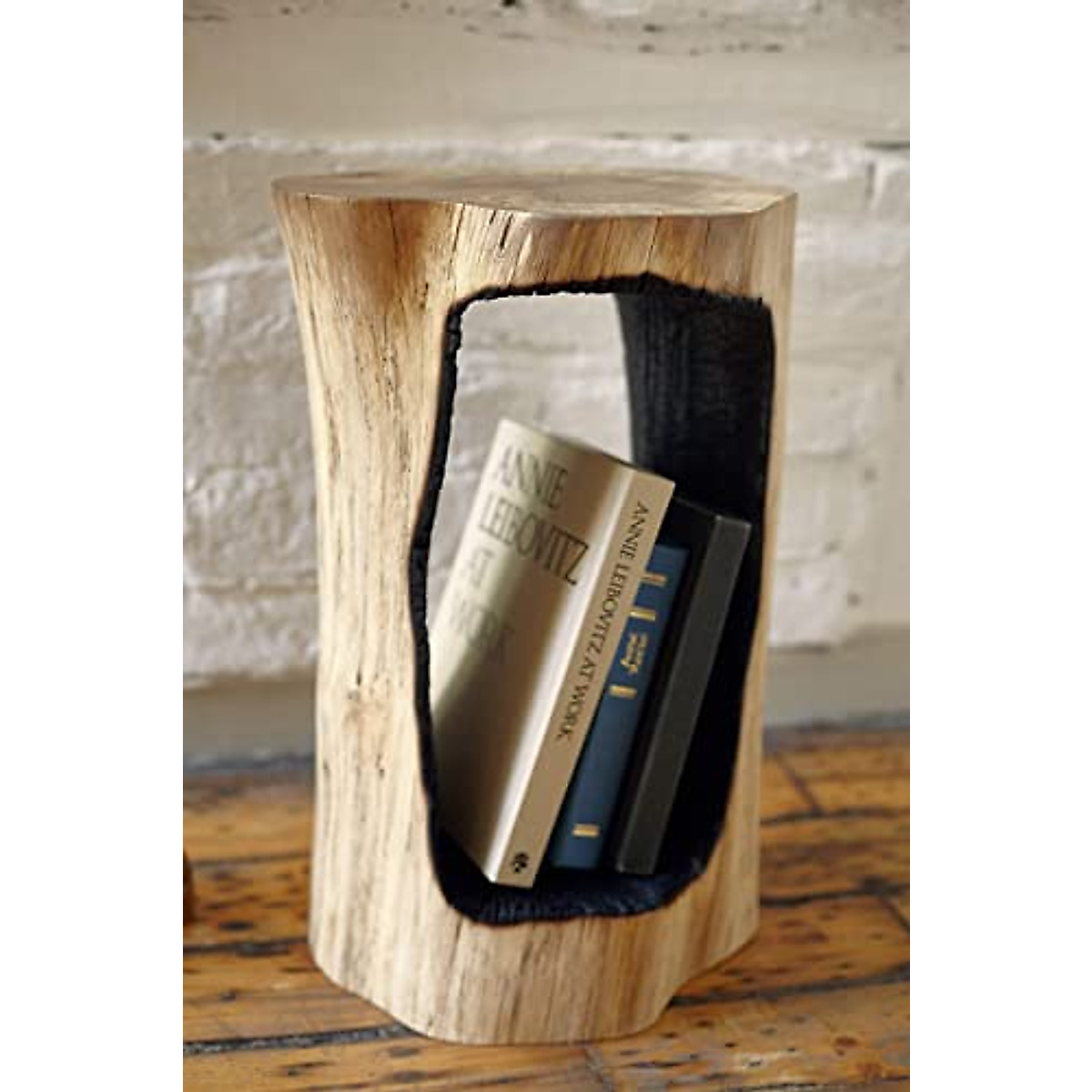 Space-Saving Coffee Log Side Table Made From Wood Available In Different Height Perfect Holiday Decor Or Boyfriend Gift