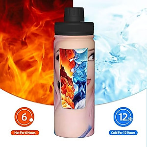 Eevikion Belle Artist Delphine Stainless Steel Insulated Tumbler Sports Water Bottle Hot and Cold Travel Cup 18oz