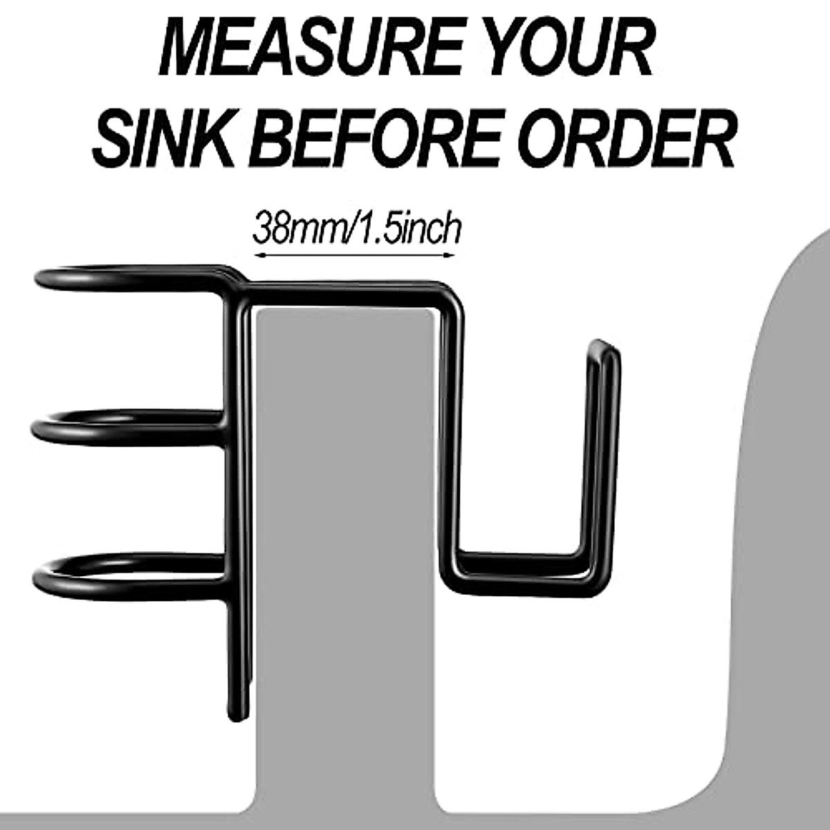 Dish Wand Holder Sink Brush Holder Dish Brush Holder Dish Scrubber Holder for Kitchen Sink (2 Pieces)