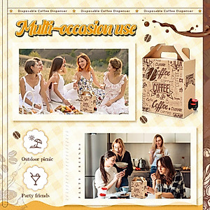 Resholder 10 Pack Coffee to Go Box Container for Catering 96 OZ Disposable Coffee Boxes Dispenser Insulated Server for Catering Liquid Carrier