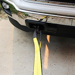 ABN Offroad Recovery Kit - 8ft Tow Strap with Winch Accessories 20,000lbs Snatch Block and 2pk D Ring Shackles