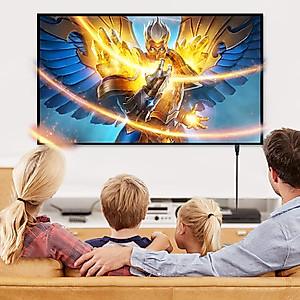 4K HDMI Cable 75FT - Rommisie (HDMI 2.0,18Gbps) Ultra High Speed Gold Plated Connectors,Ethernet Audio Return,Video 4K,FullHD1080p 3D Compatible with Xbox Playstation Arc PS3 PS4 PS9 PC HDTV - Black