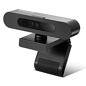 Lenovo 500 FHD Webcam, 1080p, Teleconferencing Video Camera for Desktop & Laptop PCs, Windows Hello, Digital Zoom, Wide-Angle Tilt/Pan, Privacy Shutter, USB-C, GXC0X89769, Black