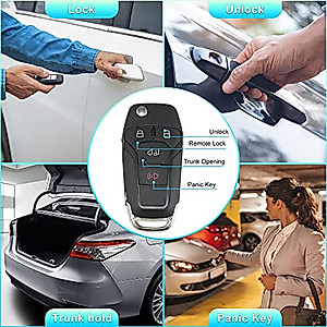 X AUTOHAUX 315MHz N5F-A08TAA Replacement Smart Proximity Keyless Entry Remote Key Fob for Ford Transit 2019-2020 4 Buttons with Door Key 49 Chip