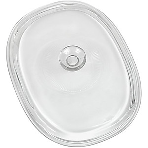 CorningWare French White 2-1/2-Quart Oval Glass Cover