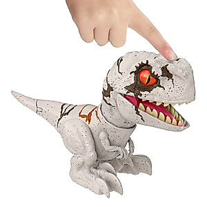 Mattel Jurassic World Dominion Uncaged Rowdy Roars Atrociraptor Ghost Dinosaur Action Figure, Toy with Interactive Motion & Sound