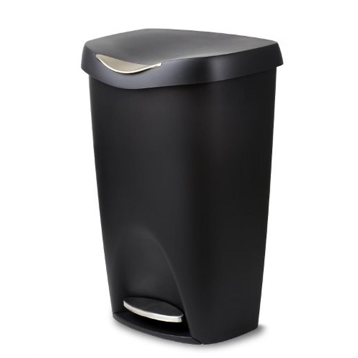 Umbra 084200-047 Brim Step On Trash Can, Black, 13 Gallon