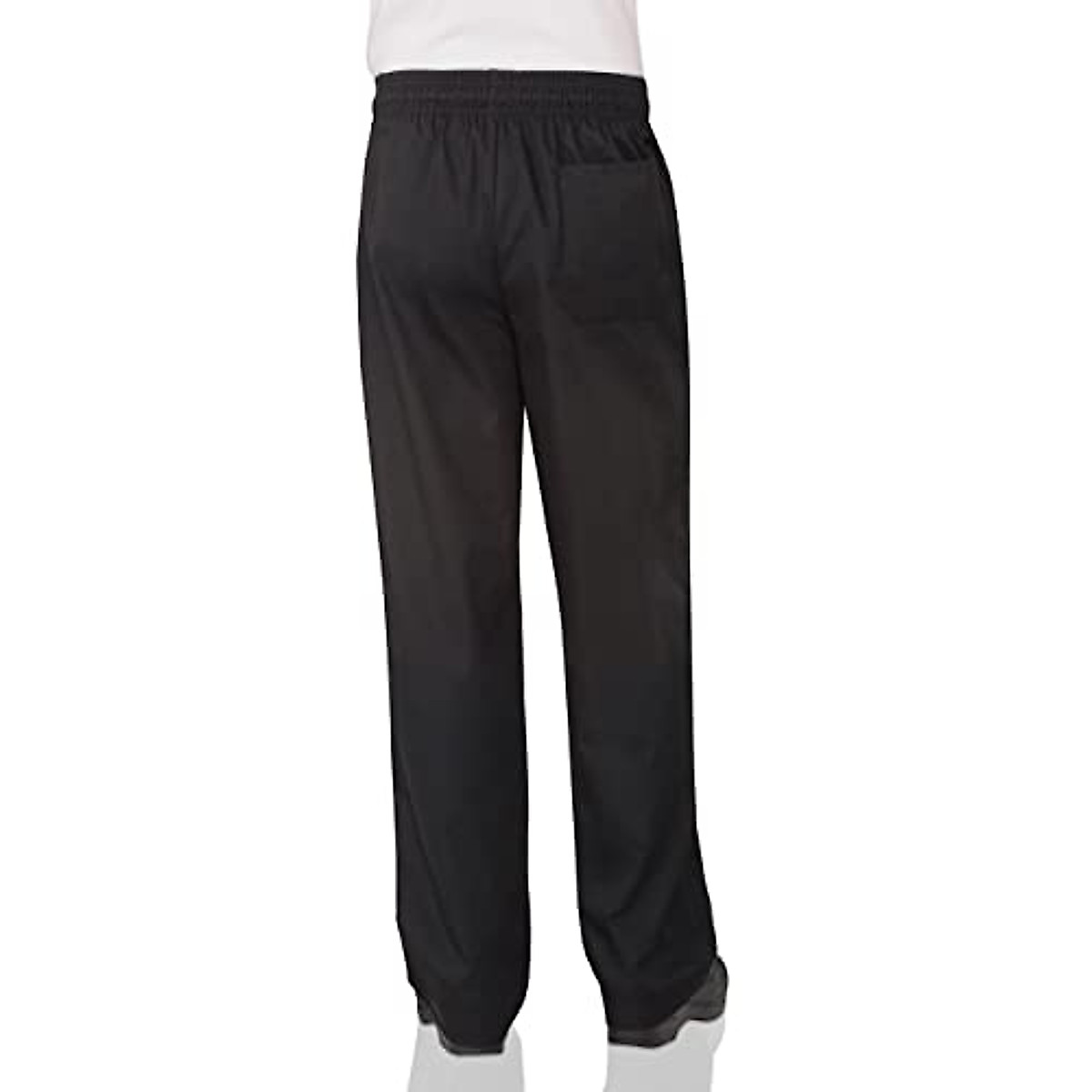 Chef Works Men's Essential Baggy Zip-Fly Chef Pants, Black, Large