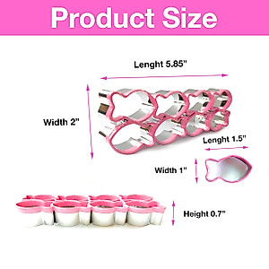 WLIBER Gold Fish Cracker Cookie Cutter - 8 x 1.5 Inch Mini Fish Stainless Steel With Top PVC, Goldfish Cracker Cutter, Mini Cookie Cutters For Kids, Sea Animal Cookie Cutters Molds For Baking