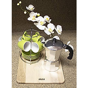 IMUSA USA B120-42V Aluminum Espresso Stovetop Coffeemaker 3-Cup, Silver