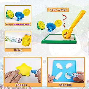 Ayeboovi Toddler Toys Water Drawing Mat Toy for 3 4 5 Year Old Girl Magic Toddler Painting Kit
