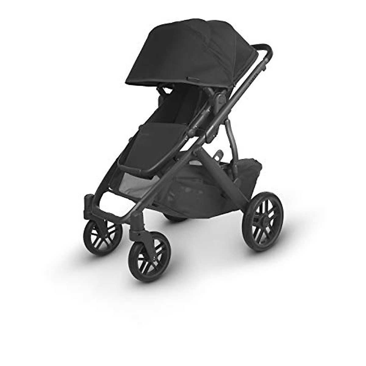 UPPAbaby Vista V2 Stroller - Jake (Black/Carbon/Black Leather) + Mesa Infant Car Seat - Jake (Black)