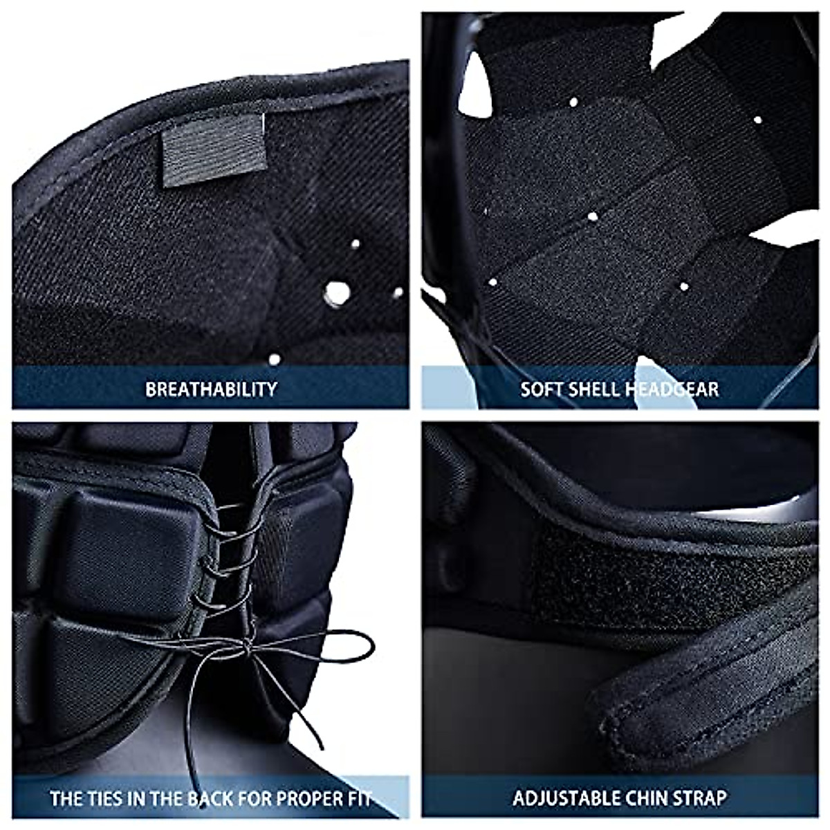 COOLOMG Soft Football Helmet 7v7 Soft Shell Rugby Flag Football Helmet Padded Headgear Soccer Goalie Goalkeeper Head Protector Adjustable for Youth Kids