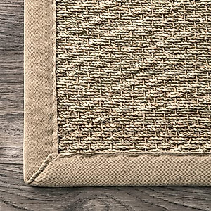 nuLOOM Elijah Natural Seagrass Farmhouse Runner Rug, 2' 6" x 6', Beige