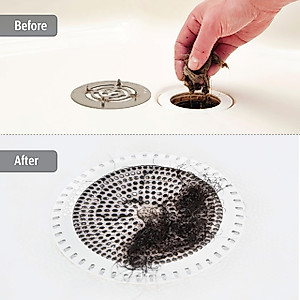 Ultra ShowerRing, The Ultimate Shower Drain Protector/Hair Catcher/Strainer/Snare/Cover (White)