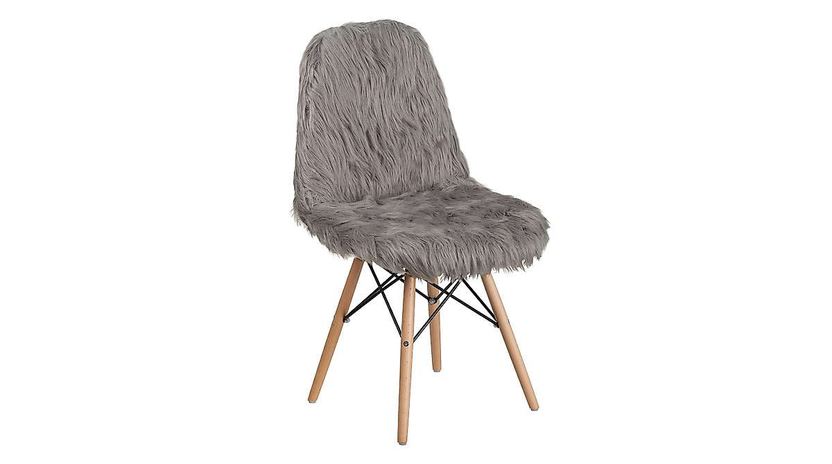 Flash Furniture Charcoal Grey Shaggy Accent Chair | Modern & Versatile