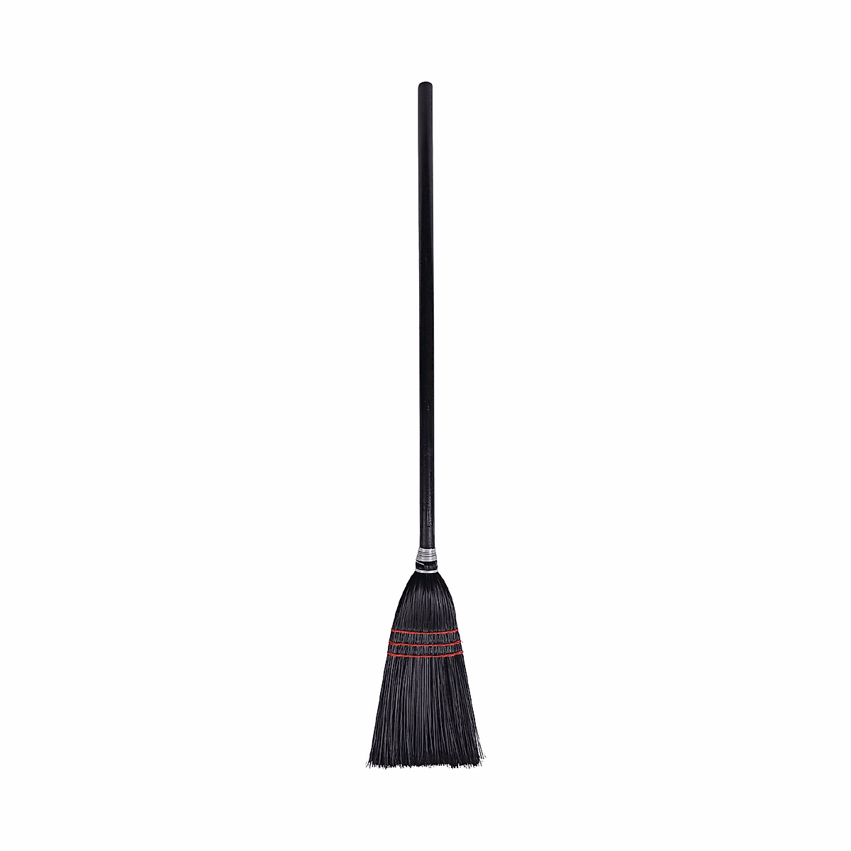 Boardwalk BWK951BP Flag Tipped Poly Bristle 37 in. - 38 in. Length Lobby Broom - Natural/Black (1 Dozen)