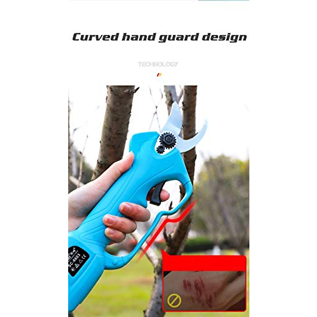 ATAAY 16.8VCordless Pruner Lithium-ion Pruning Shear Efficient Scissors Bonsai Electric Tree Branches Garden Tools Electric