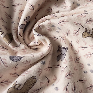 Trend Lab Autumn Forest Deluxe Flannel Fitted Crib Sheet, Peach