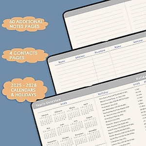 2023-2026 Pocket Planner - Monthly Pocket Planner (36-Month) with 60 Notes Pages, Jul. 2023 - Jun. 2026, 6.2" x 4", 3 Year Monthly Planner with Contacts, Holidays and Pen Holder, Back Pocket with Thick Paper - Black