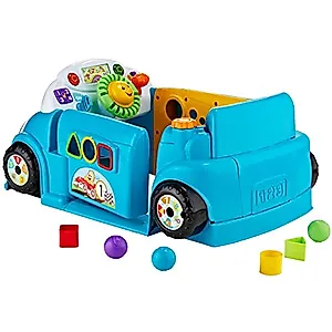Fisher-Price Laugh & Learn Baby Activity Center, Crawl Around Car, Interactive Playset with Smart Stages for Infants & Toddlers, Blue (Amazon Exclusive)