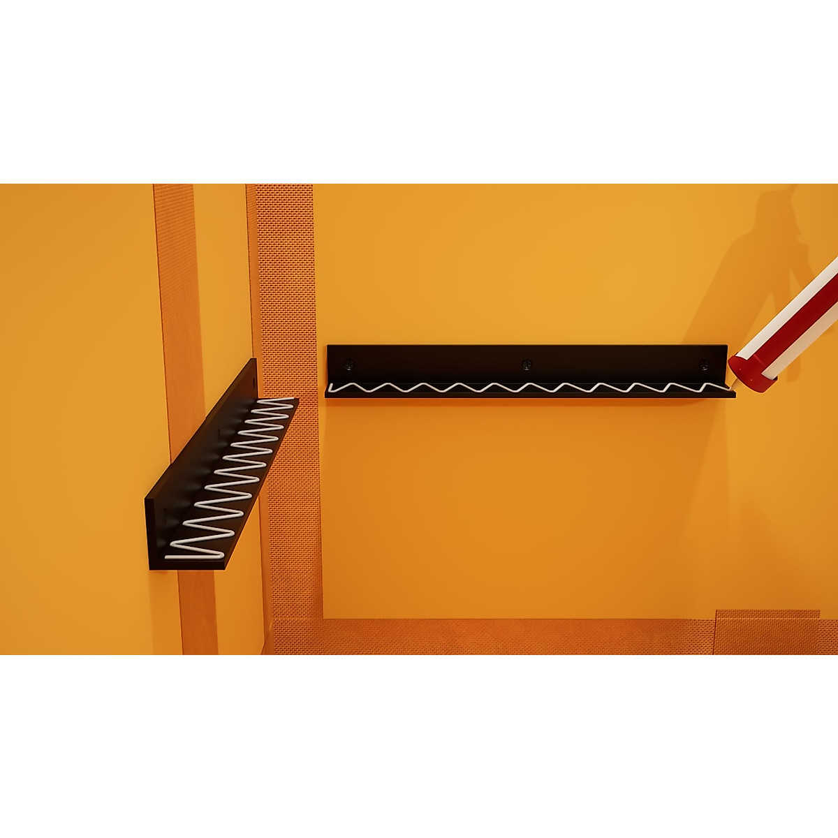 Floating Corner Shower Bench Kit with Orange XPS Waterproof Board by Original Granite Bracket (18x18)