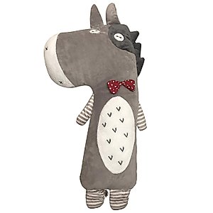 Attelia Kids Car Seat Belt Pillow for Kids, Neck Support Pillow Adjustable Seat Strap Shoulder Pads Road Trip Pillow Seatbelt Buddy (Grey Donkey L)