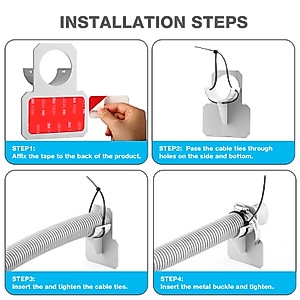 2PCS Swimming Pool Pipe Holders,Above Ground Pool Accessories,Pool Accessories,Pool Hoses for Above Ground Pools,Designed to Fit On Intex Pools,Preventing Pipes Sagging Accessory(Grey)